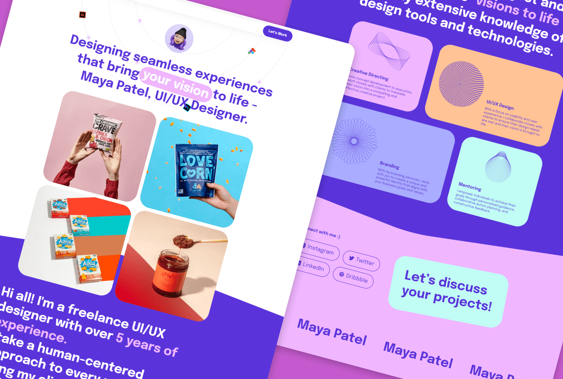 Maya Patel — Portfolio Website Template | Divhunt Template