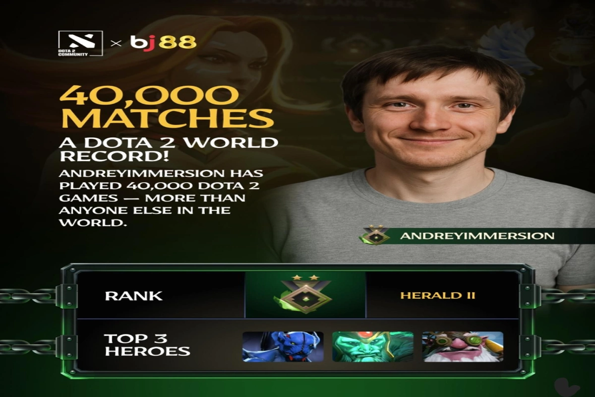 Dota 2 Player Sets World Record with 40,000 Matches Played